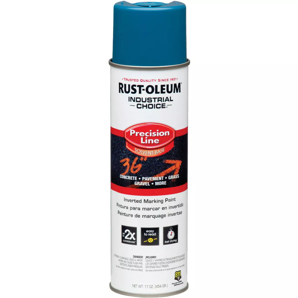 Rust-Oleum Industrial Choice Blue 17 Oz. Inverted Marking Spray Paint ...