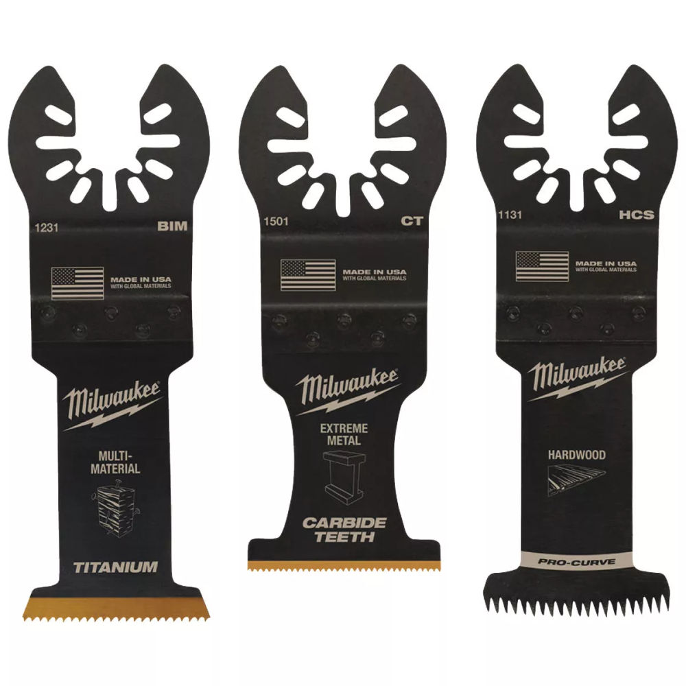 Milwaukee 49-10-9001 Open-Lok Wood-Cutting Oscillating Blade Assortment ...
