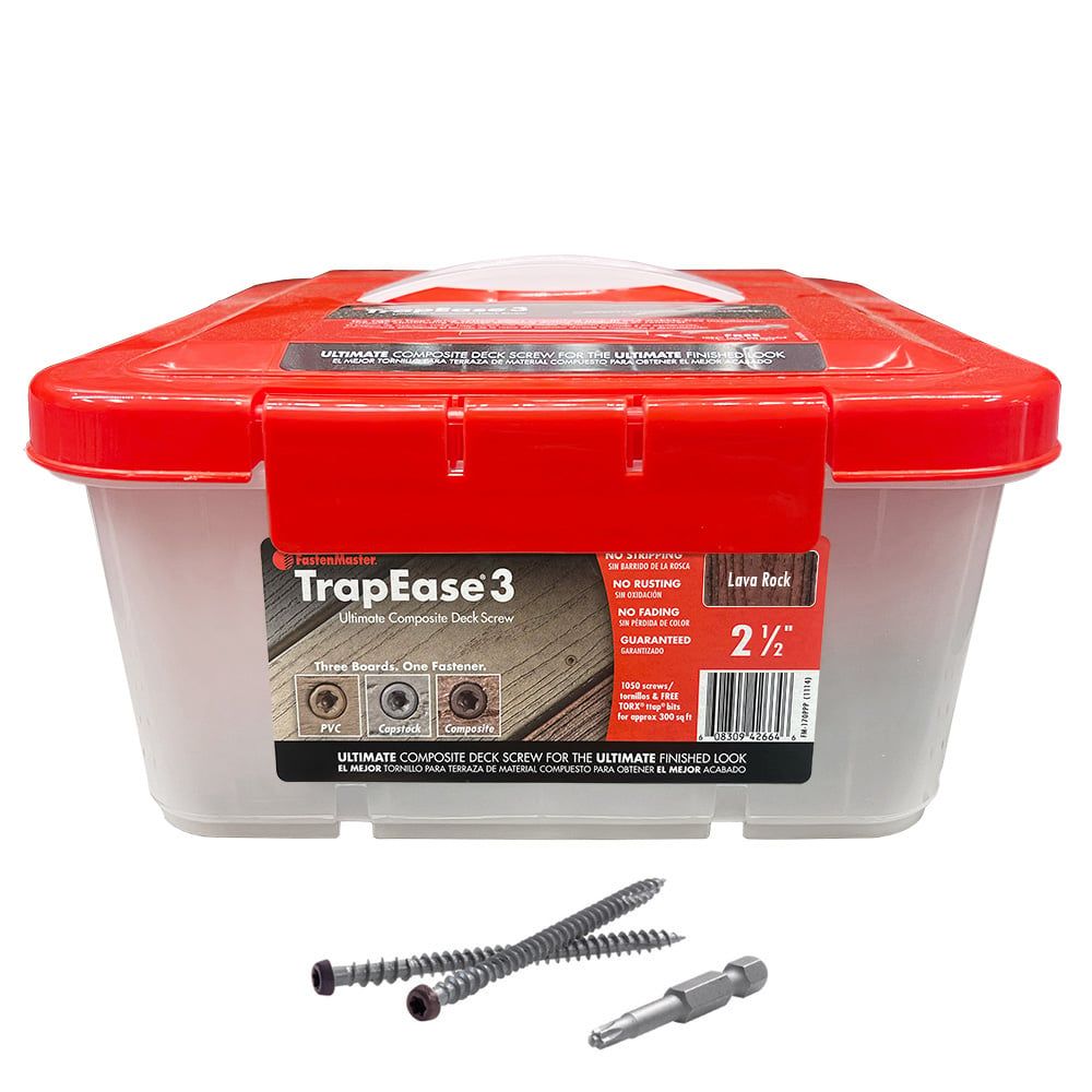 2-1/2" TRAPEASE 3 LAVA ROCK & CINNAMON COVE SCREWS (350CT/100SF) at ...