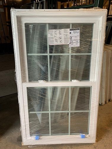36"W x 48"H White Vinyl New Construction Window With Grids at GR ...
