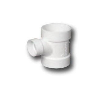 Sanitary Pipe Tee, 2 x 1-1/2 x 1-1/2 in, Hub, PVC, SCH 40 Schedule at ...