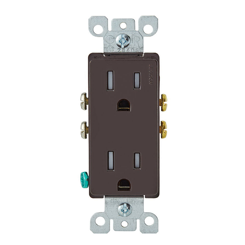 Duplex Receptacle, 2 -Pole, 15 A, 125 VAC, Push-In, Side Wiring, NEMA ...