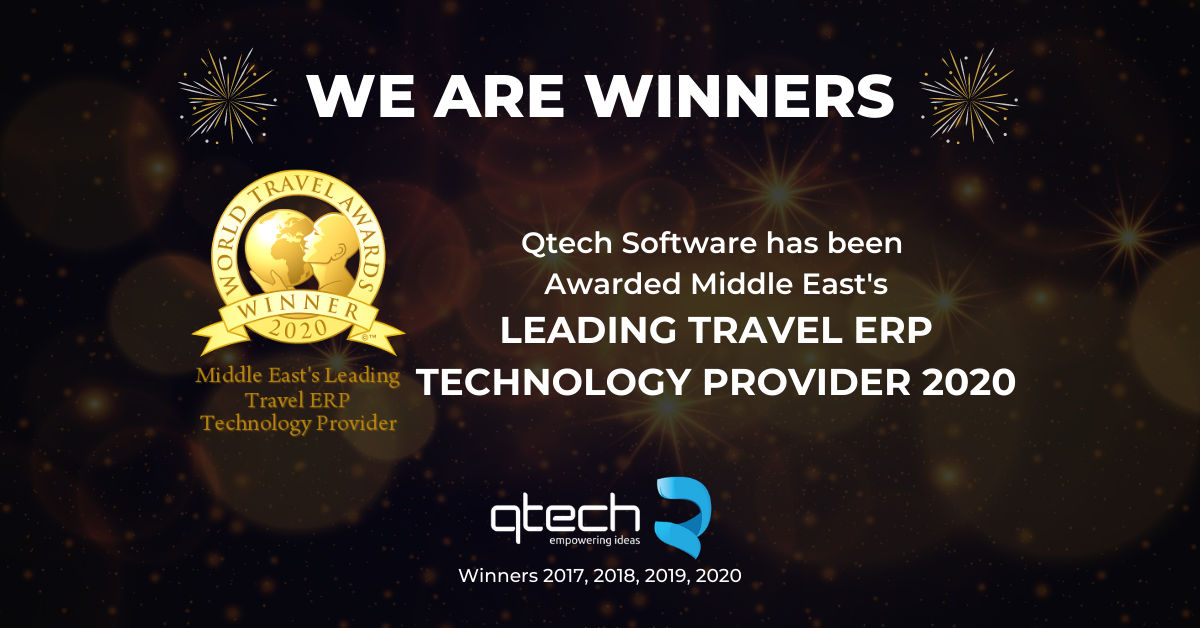 4th Win in a row for Qtech Software at 27th World Travel Awards 2020