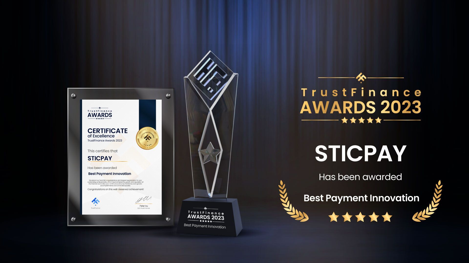 STICPAY Wins Best Payment Innovation Award at TrustFinance Awards 2023