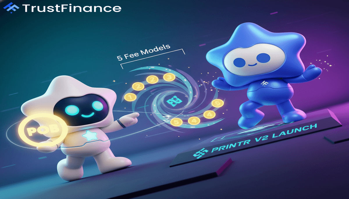Printr V2 Launches With POB Staking and 5 Fee Models | TrustFinance Blog