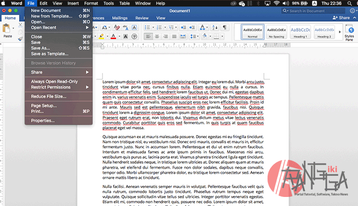Beberapa langkah membuat dokumen Word - Ikirangga