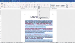 Cara mengubah line spacing di Office Word - Ikirangga