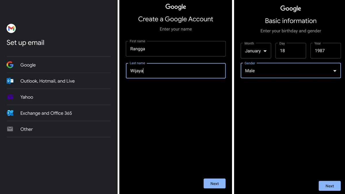 Mudah membuat email gmail di smartphone Android - Ikirangga