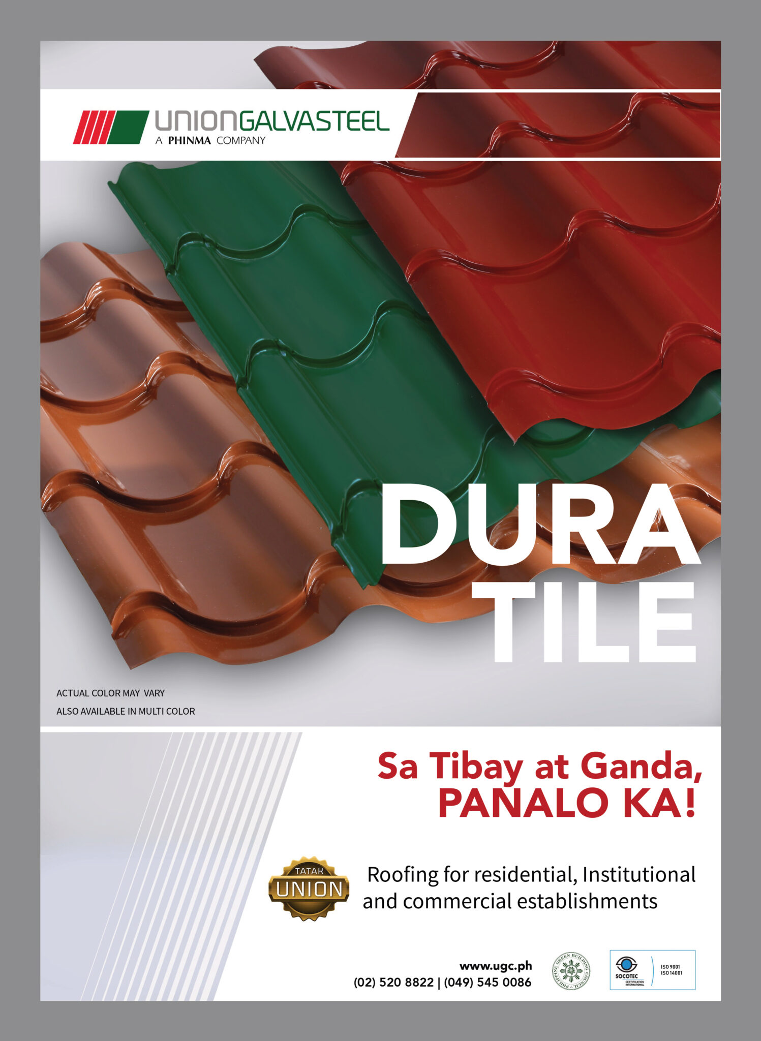 Duratile 0.40mm X 4' (per Meter) - Tacloban Ultrasteel Corporation