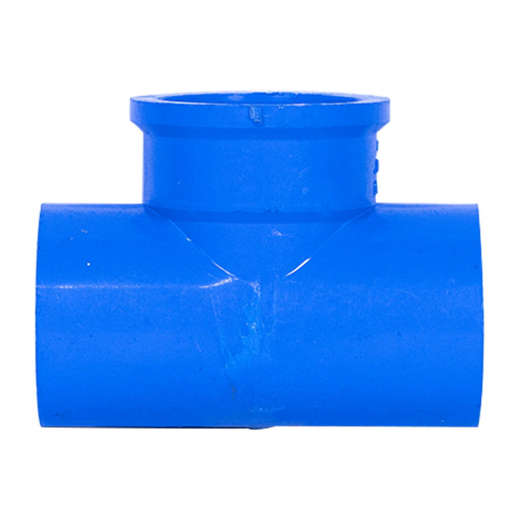 Blue UPVC Tee Reducer (1" X 1/2") - Tacloban Ultrasteel Corporation
