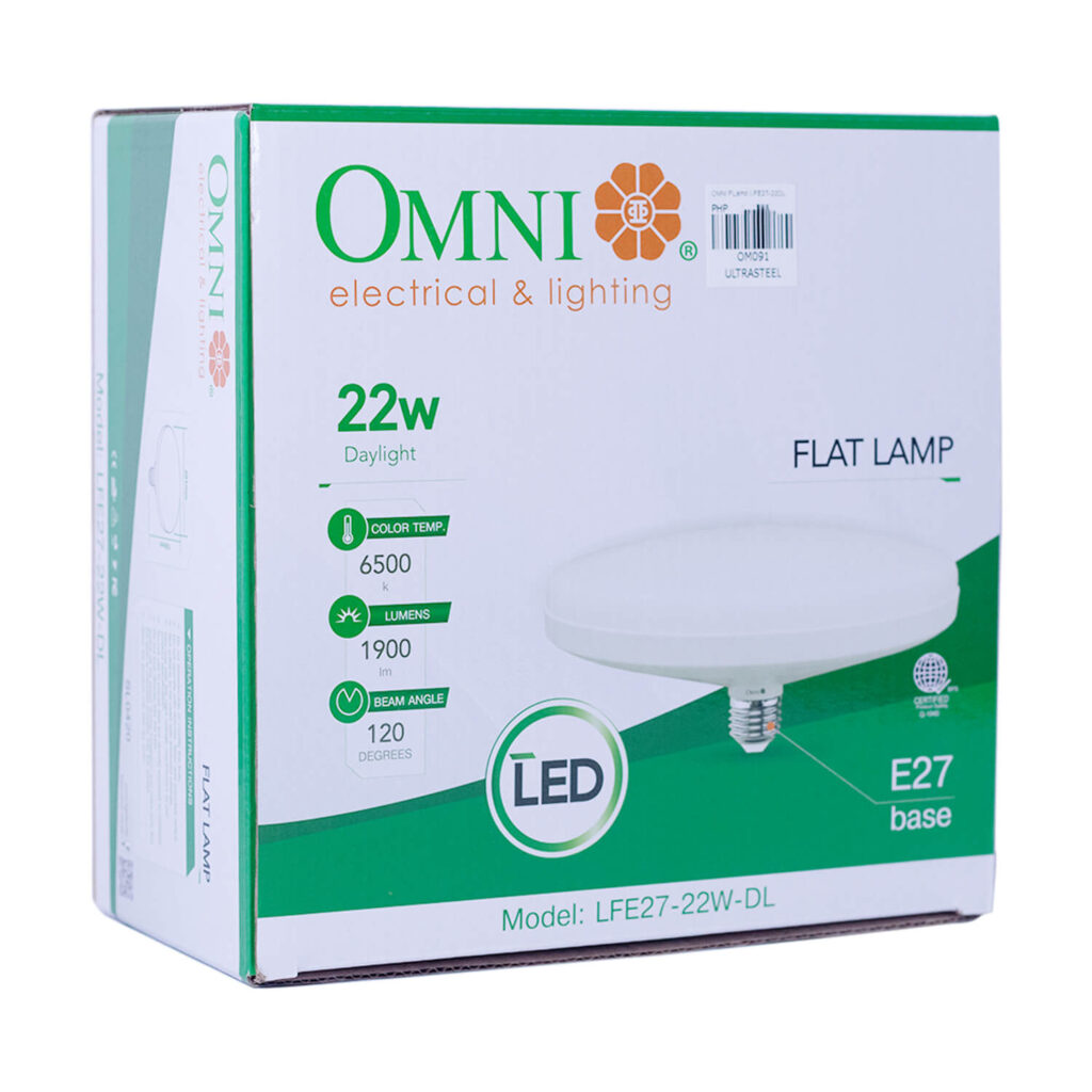 Led Flat Lamp 22 Watts E27 Daylight (LFE27-22DL) - Tacloban Ultrasteel ...