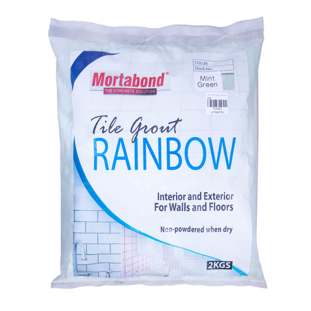 Mortabond Tile Grout Mint Green 2kg - Tacloban Ultrasteel Corporation