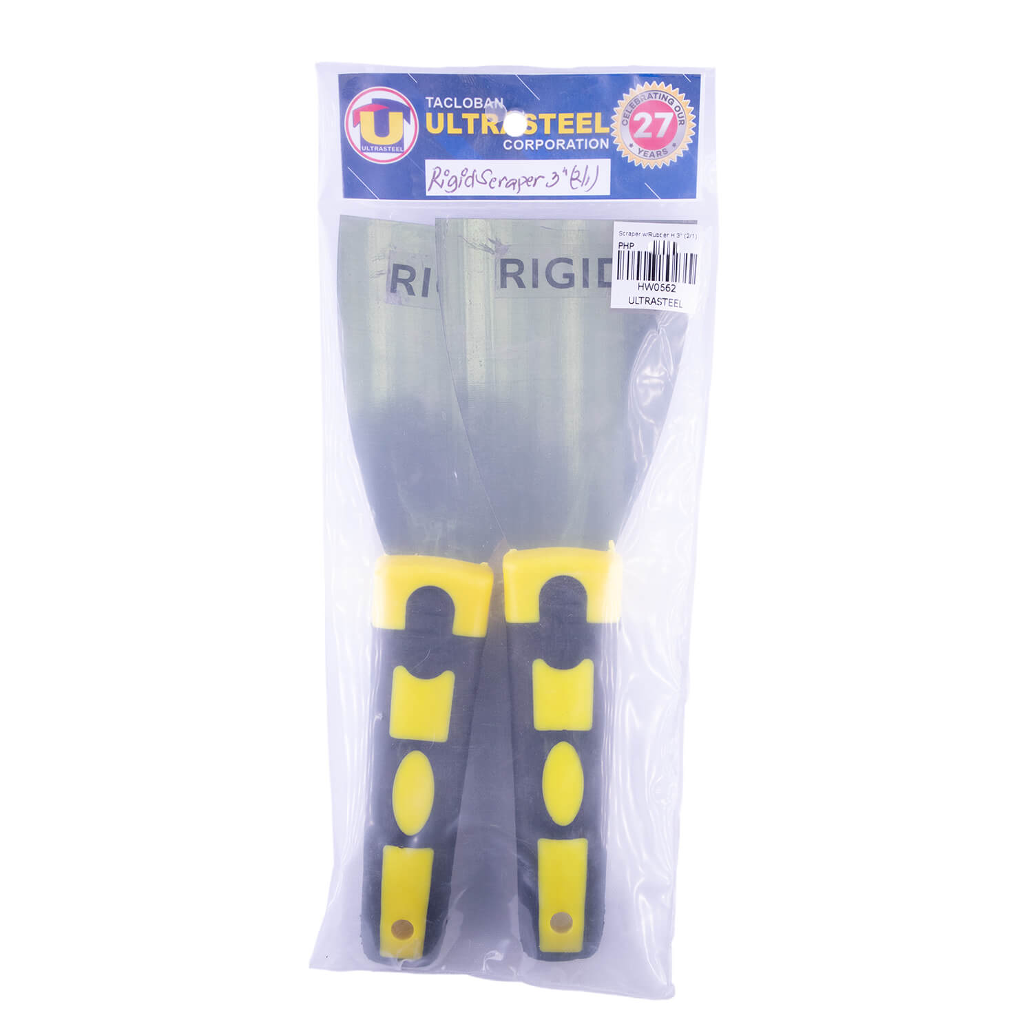Rigid Scraper W/Rubber Handle 2" (2/1Blister) - Tacloban Ultrasteel ...
