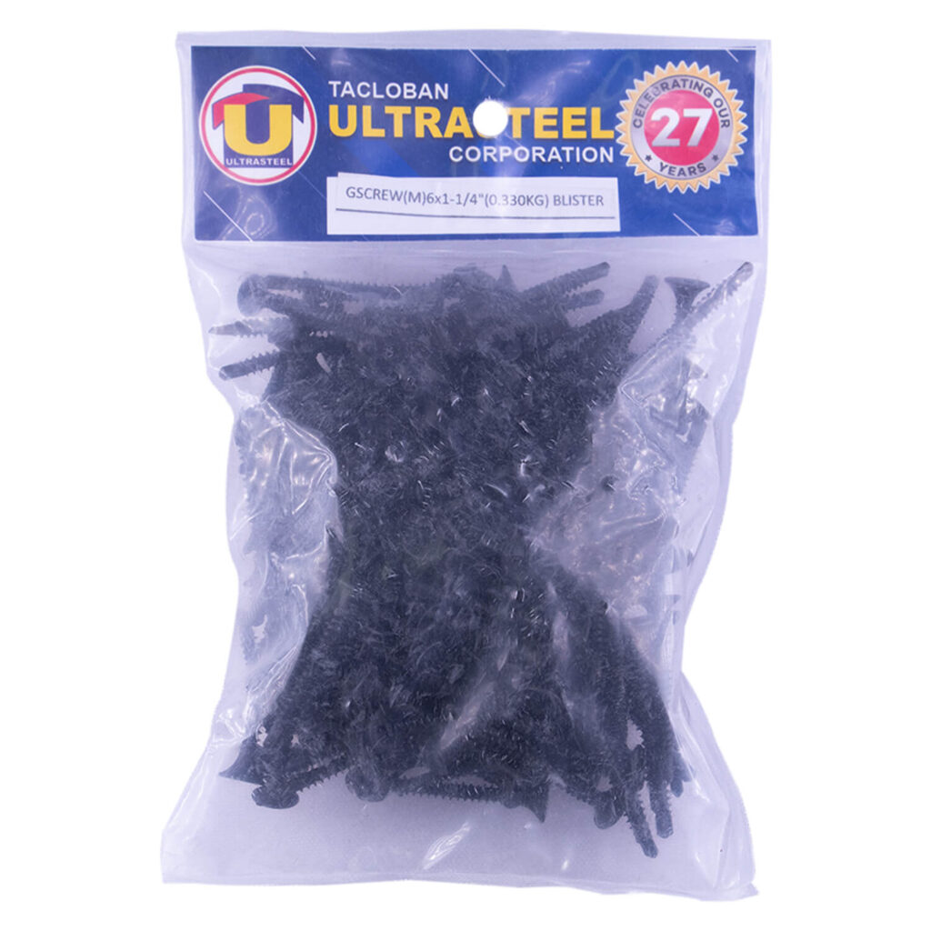 Gypsum Screw (Metal) 6" X 1-1/4"(0.330kg-pack) - Tacloban Ultrasteel ...