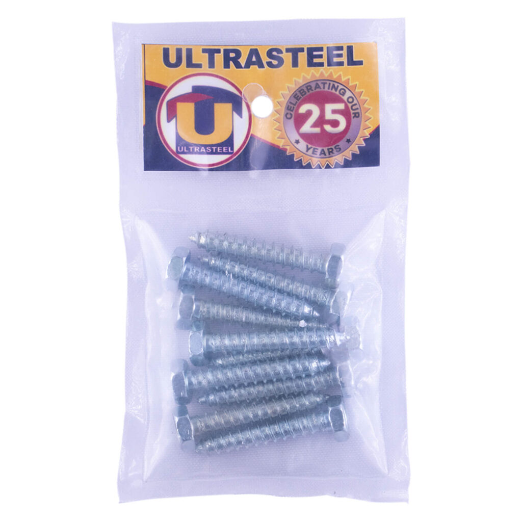 G.I. Log Screw 1/4" X 1-1/2" (10pcs/pack) - Tacloban Ultrasteel Corporation