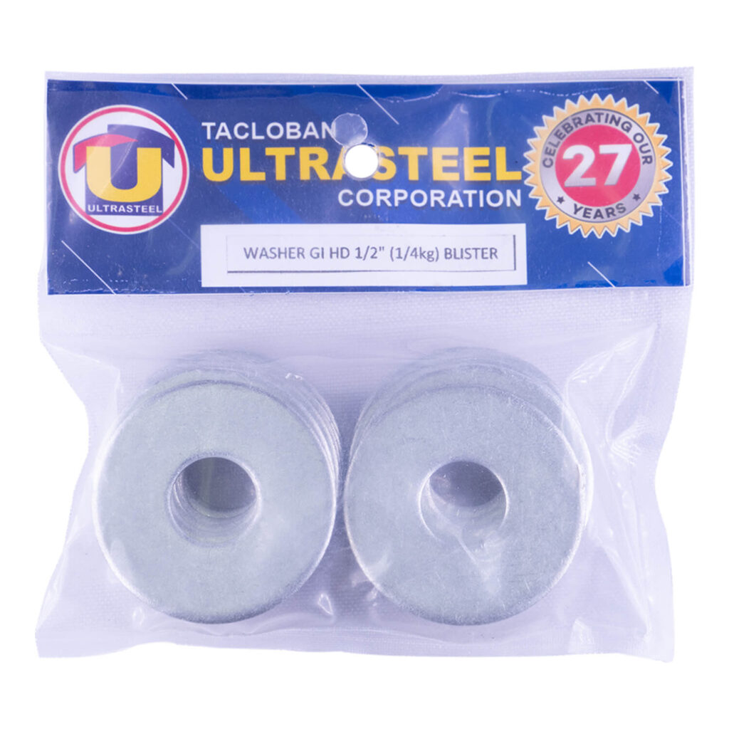Washer GI HD 1/2" (1/4"kg) Blister - Tacloban Ultrasteel Corporation