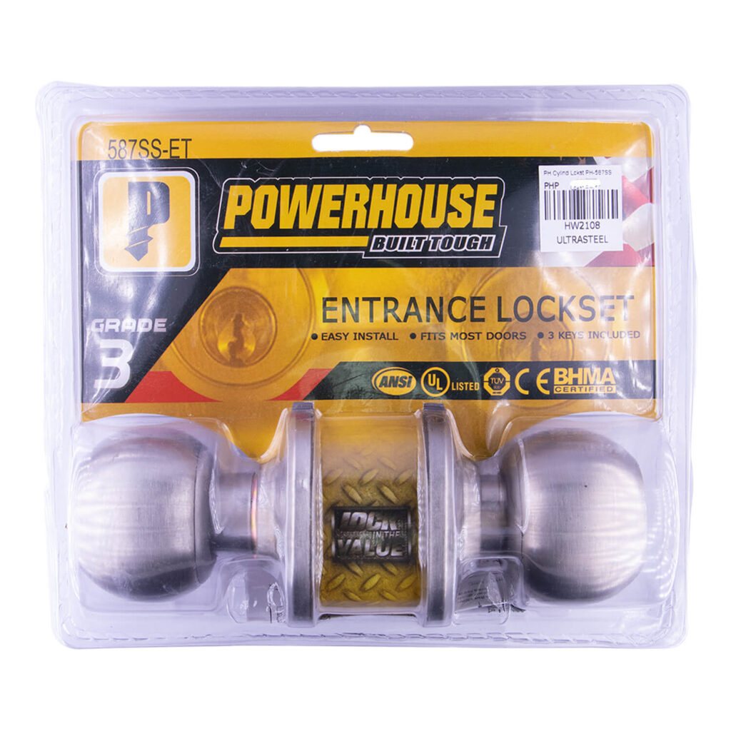 Powerhouse Cylinder Lockset PH-587SSET Satin - Tacloban Ultrasteel ...