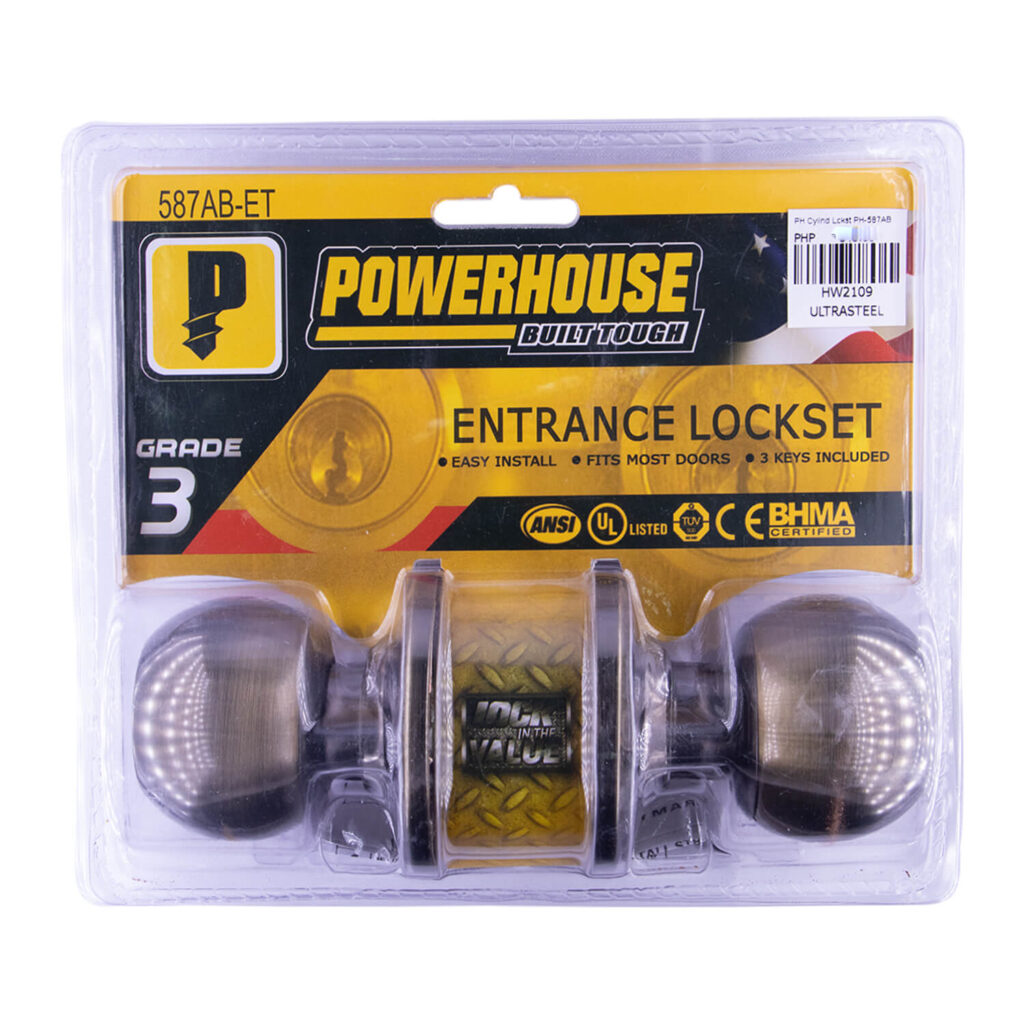 Powerhouse Cylinder Lockset PH-587ABET Antique - Tacloban Ultrasteel ...