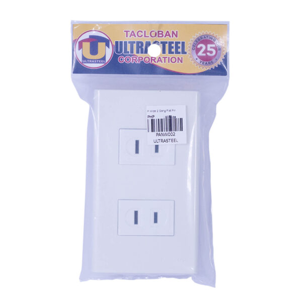 Panasonic Wide (Set) 2-Gang Flat Pin Outlet White Plate - Tacloban ...