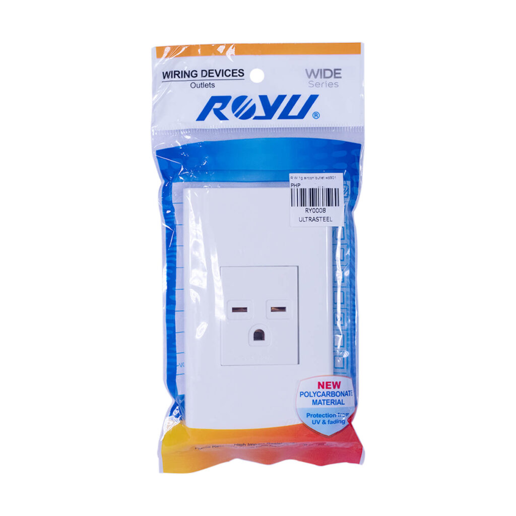 Royu Wide 1-Gang Aircon Outlet Set WD901 - Tacloban Ultrasteel Corporation