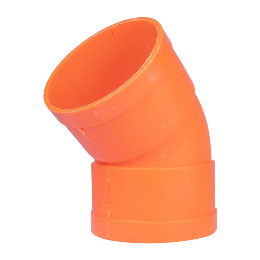 Sanitary PVC S1000 Elbow 3" X 45 Degree - Tacloban Ultrasteel Corporation