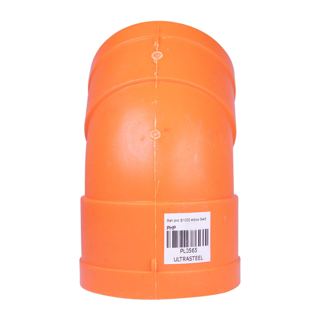 Sanitary PVC S1000 Elbow 3" X 45 Degree - Tacloban Ultrasteel Corporation