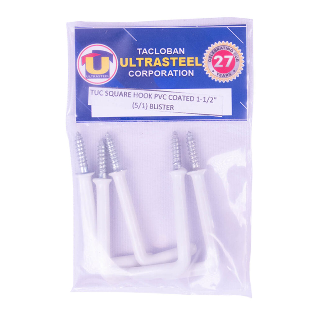 Square Hook PVC Coated 1-1/2" (5/1) Blister - Tacloban Ultrasteel ...