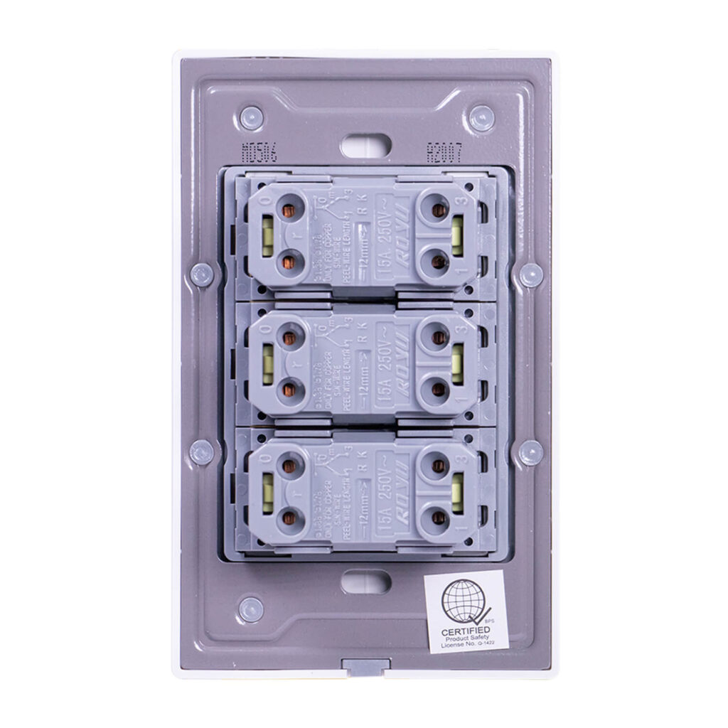 Royu Plano 3-Gang 3-Way Switch Set MD506 - Tacloban Ultrasteel Corporation