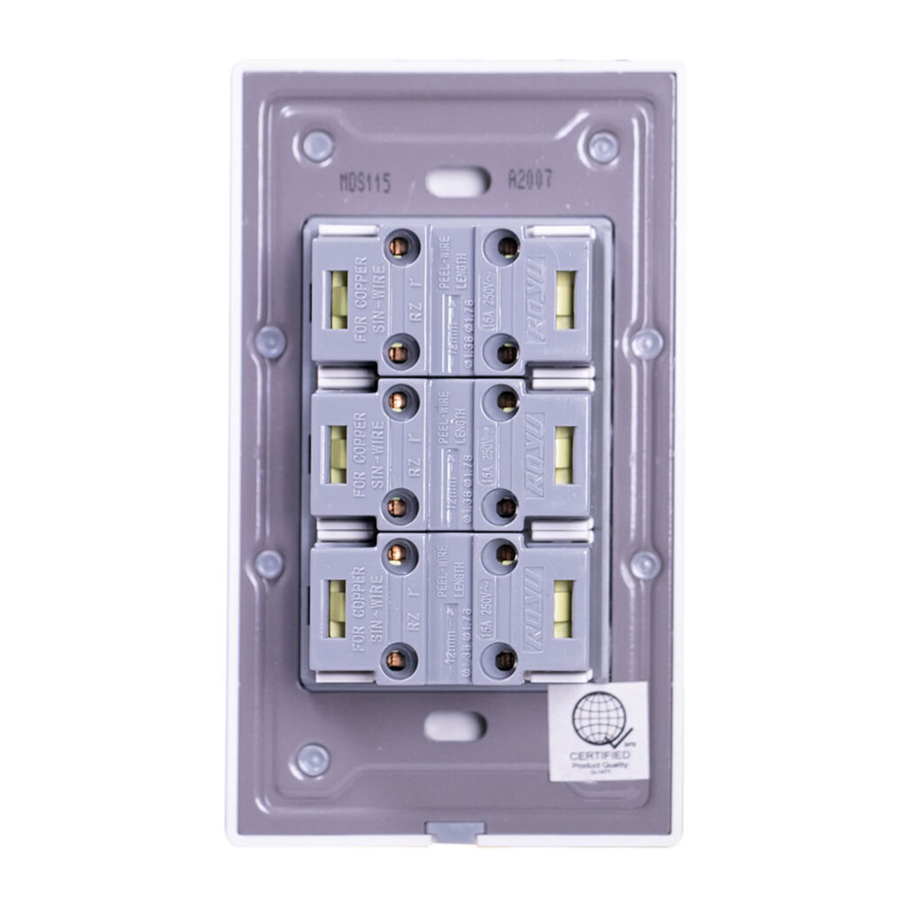 Royu Plano 3-Gang Outlet Set MDS115 - Tacloban Ultrasteel Corporation