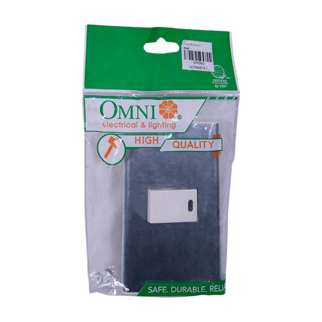 Omni Wide Stainless 1 Gang 1 Way Illuminated Switch Set (SPO-S14-PK ...