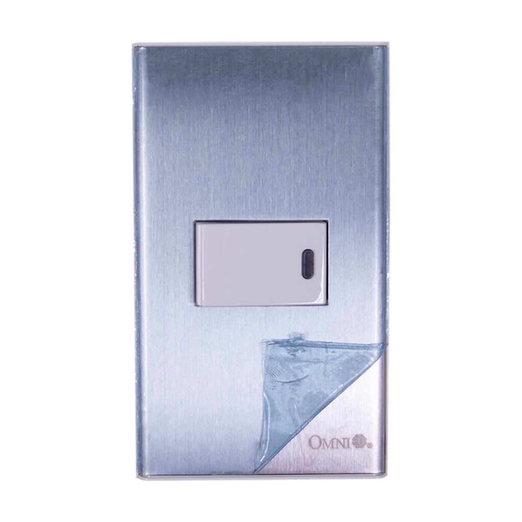 Omni Wide Stainless 1 Gang 1 Way Illuminated Switch Set (SPO-S14-PK ...