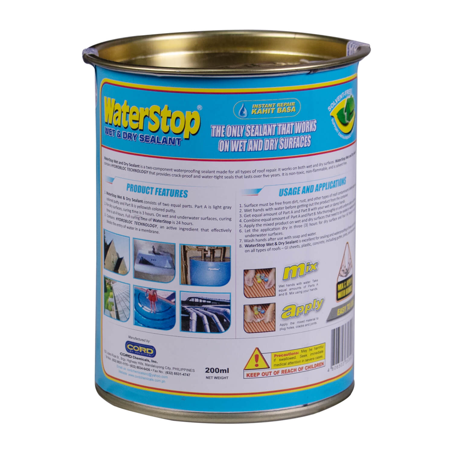 CORD Water Stop 200ml - Tacloban Ultrasteel Corporation