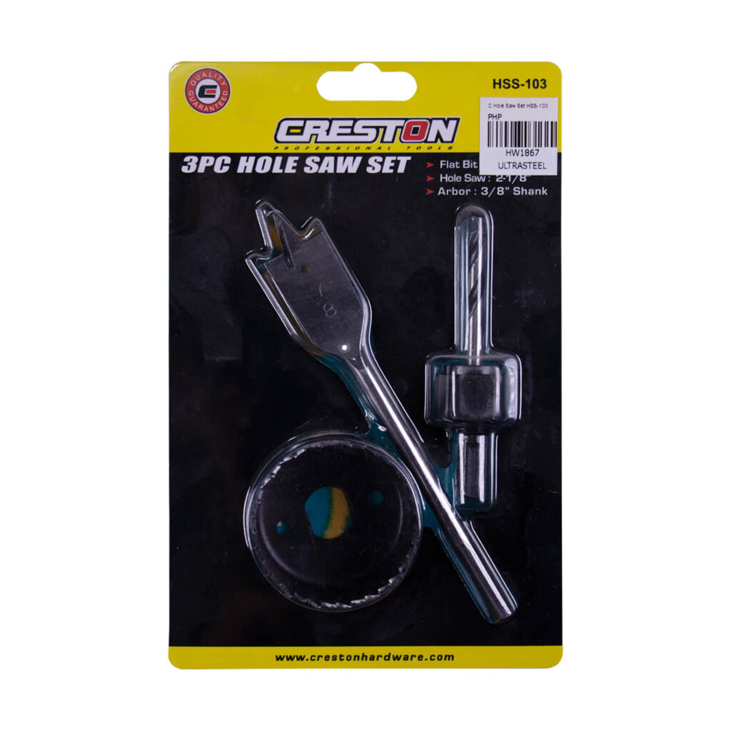 CRESTON Hole Saw Set HSS-103 - Tacloban Ultrasteel Corporation