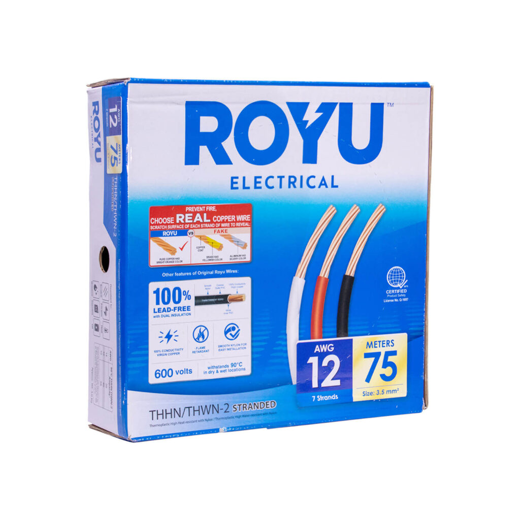 ROYU THHN (#12/7) 3.50mm X 75 Meter (Carton) - Tacloban Ultrasteel ...