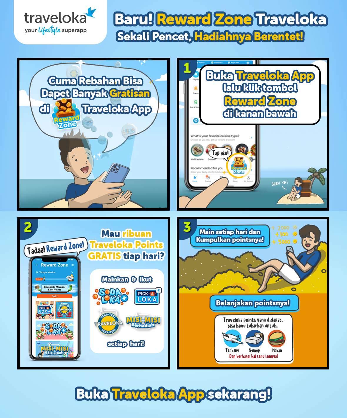 Offering Thousands of Traveloka Points, New Game Feature 'Reward Zone ...