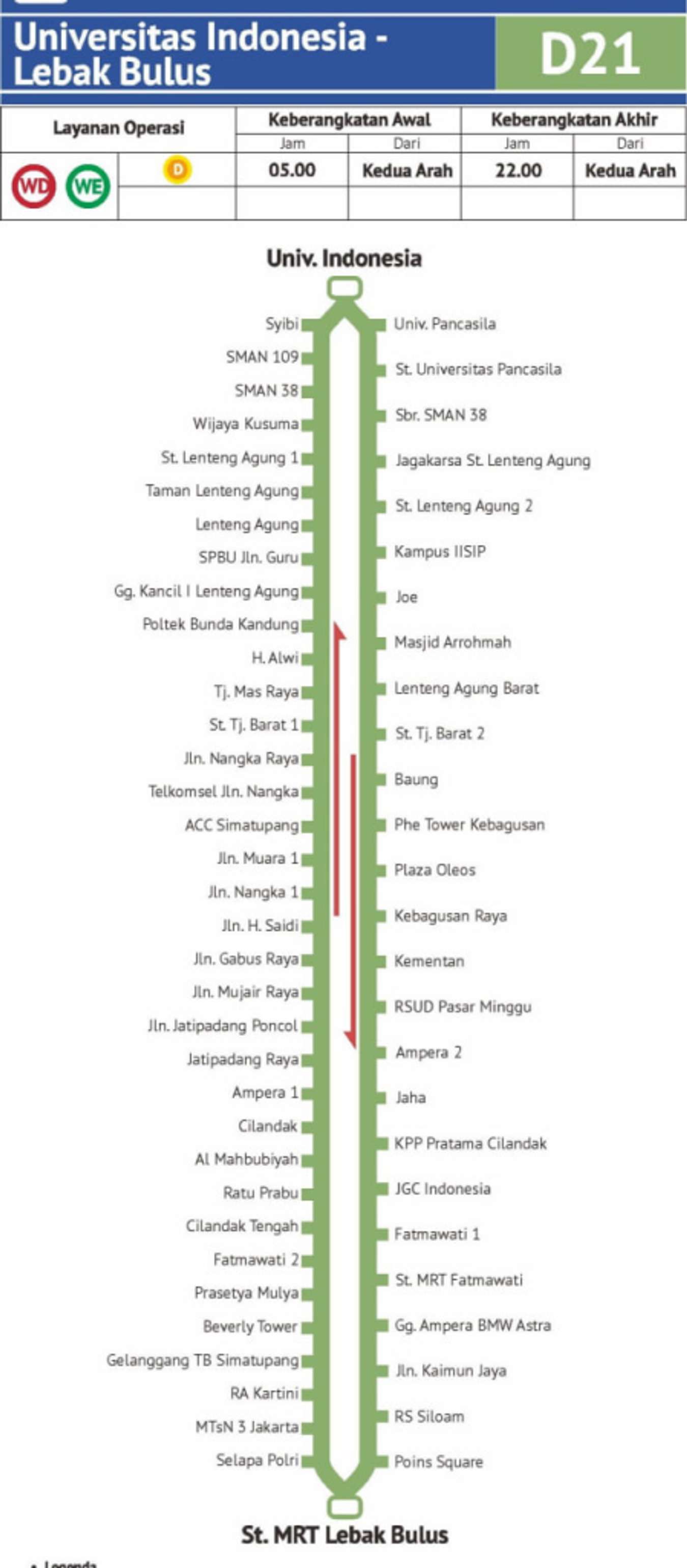 Rute D21 Transjakarta