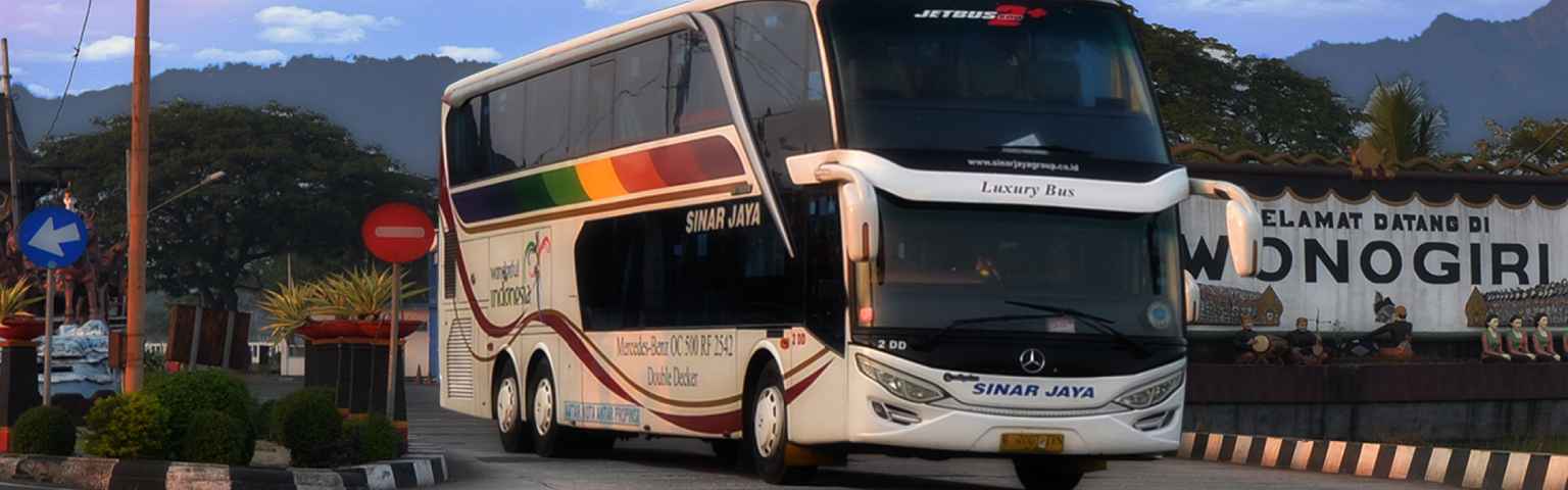 Rute, Fasilitas & Harga Tiket Bus Sinar Jaya Double Decker