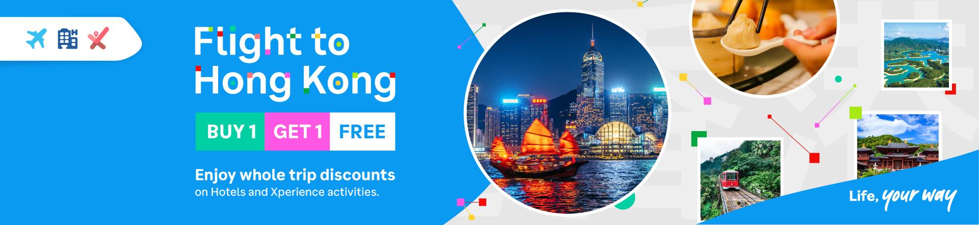 Book Flights to Hong Kong & enjoy Buy 1 Get 1 Free promotion