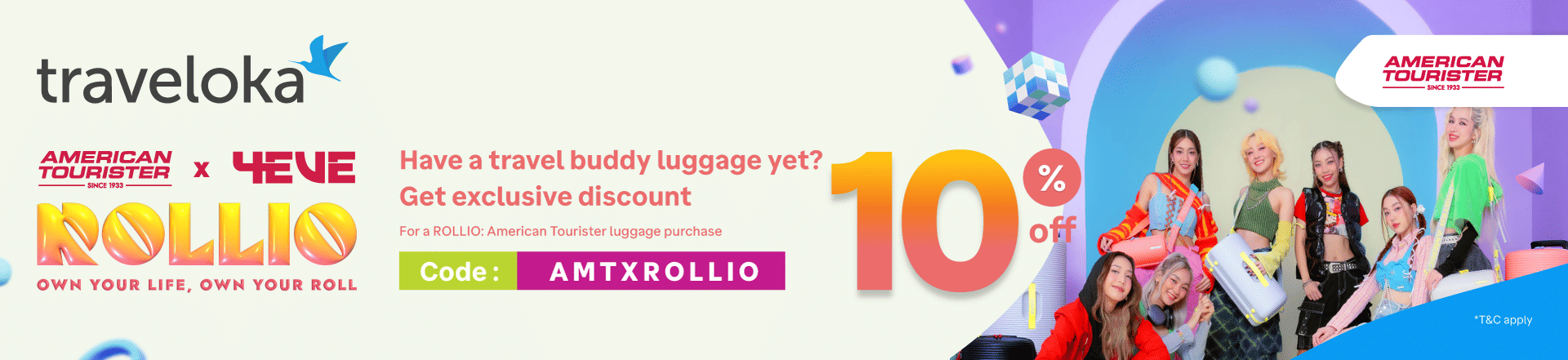 Buy American Tourister luggage & get on-top 10% discount