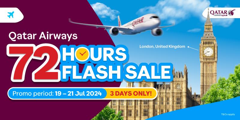 🚨 72 Hours Flash Sale with Qatar Airways