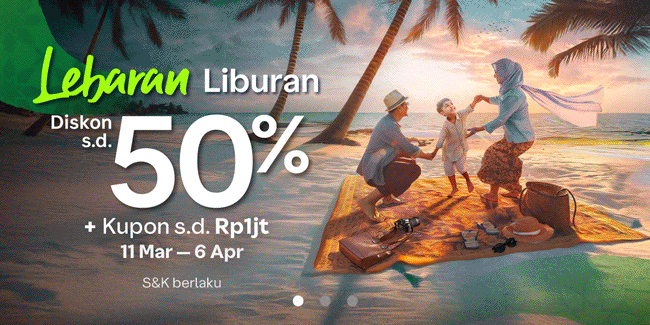Promo Lebaran Traveloka Diskon s.d. 50%
