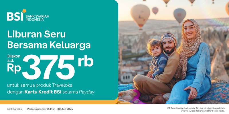 Promo Lebaran Traveloka Diskon s.d. 50%