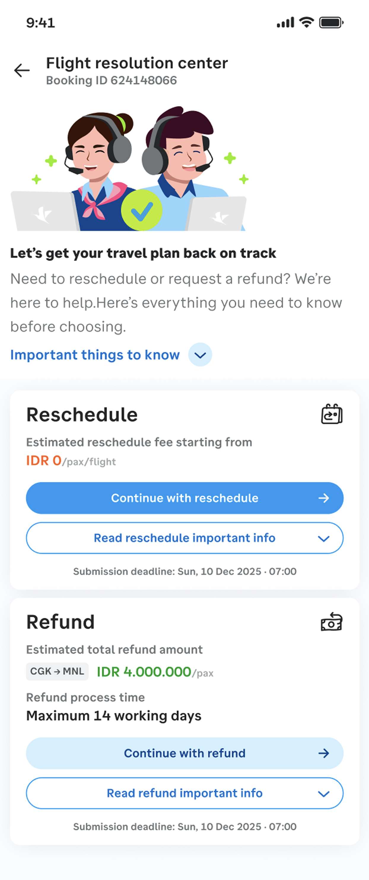 How to submit a refund or reschedule if my flight got changed by the ...