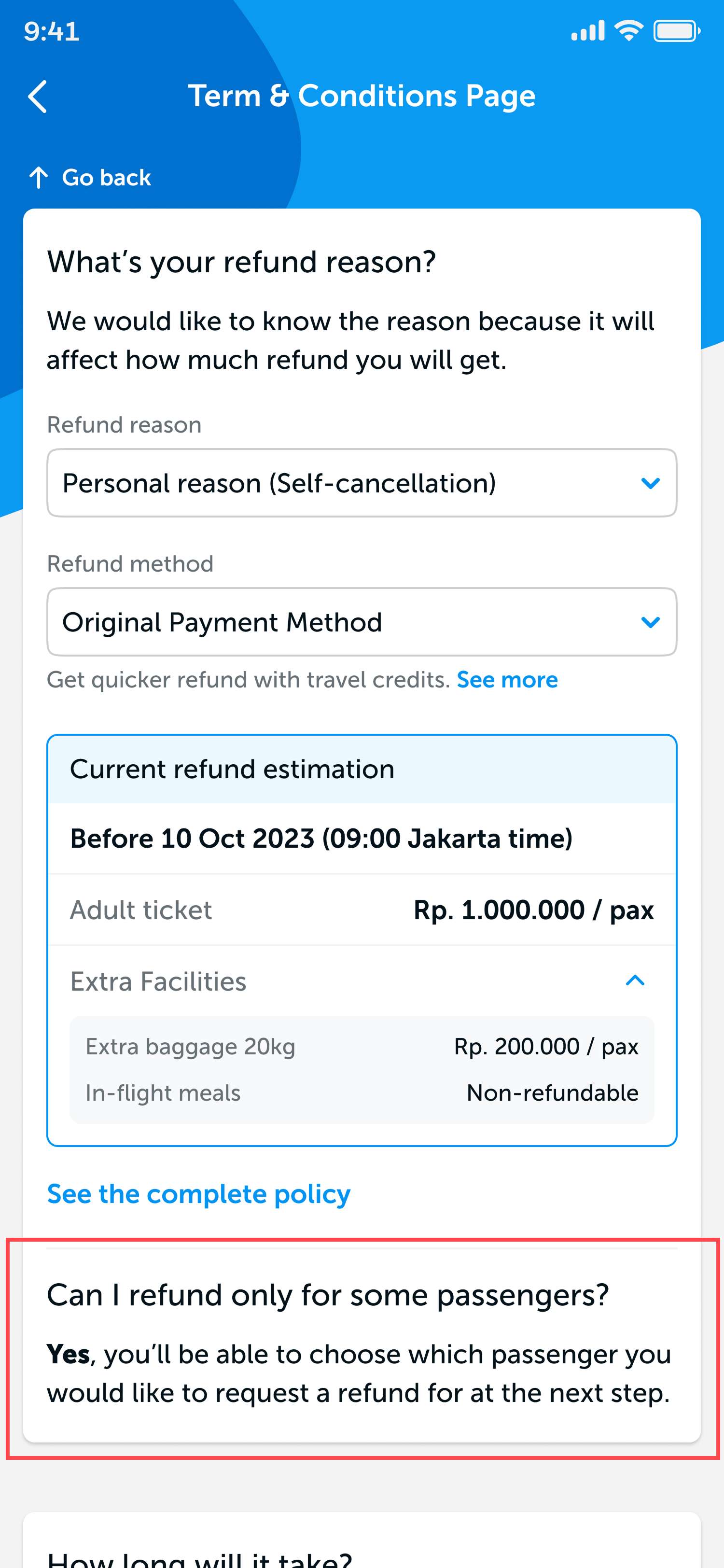 Apakah saya bisa refund untuk satu penumpang saja jika pesanan mencakup ...