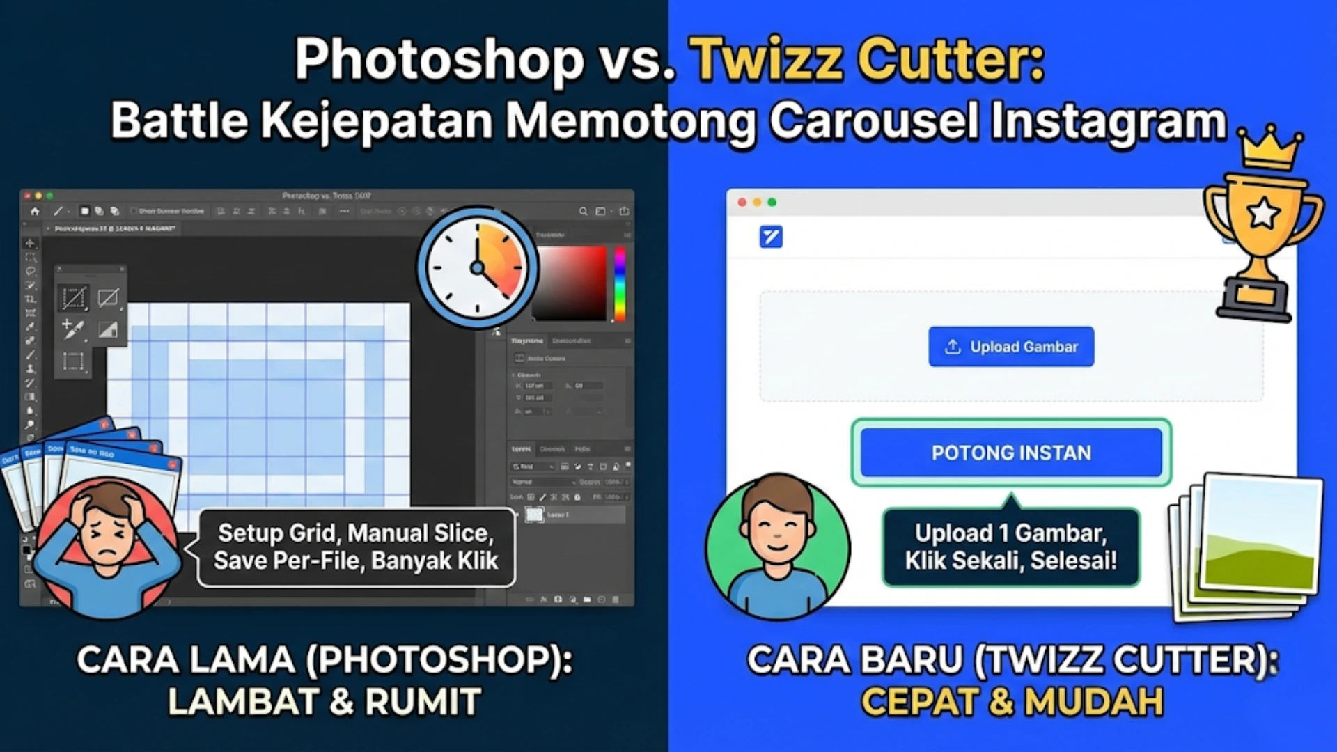 Photoshop vs. Twizz Cutter: The Speed Battle for Slicing Instagram Carousels - Twizz Cutter Blog ...