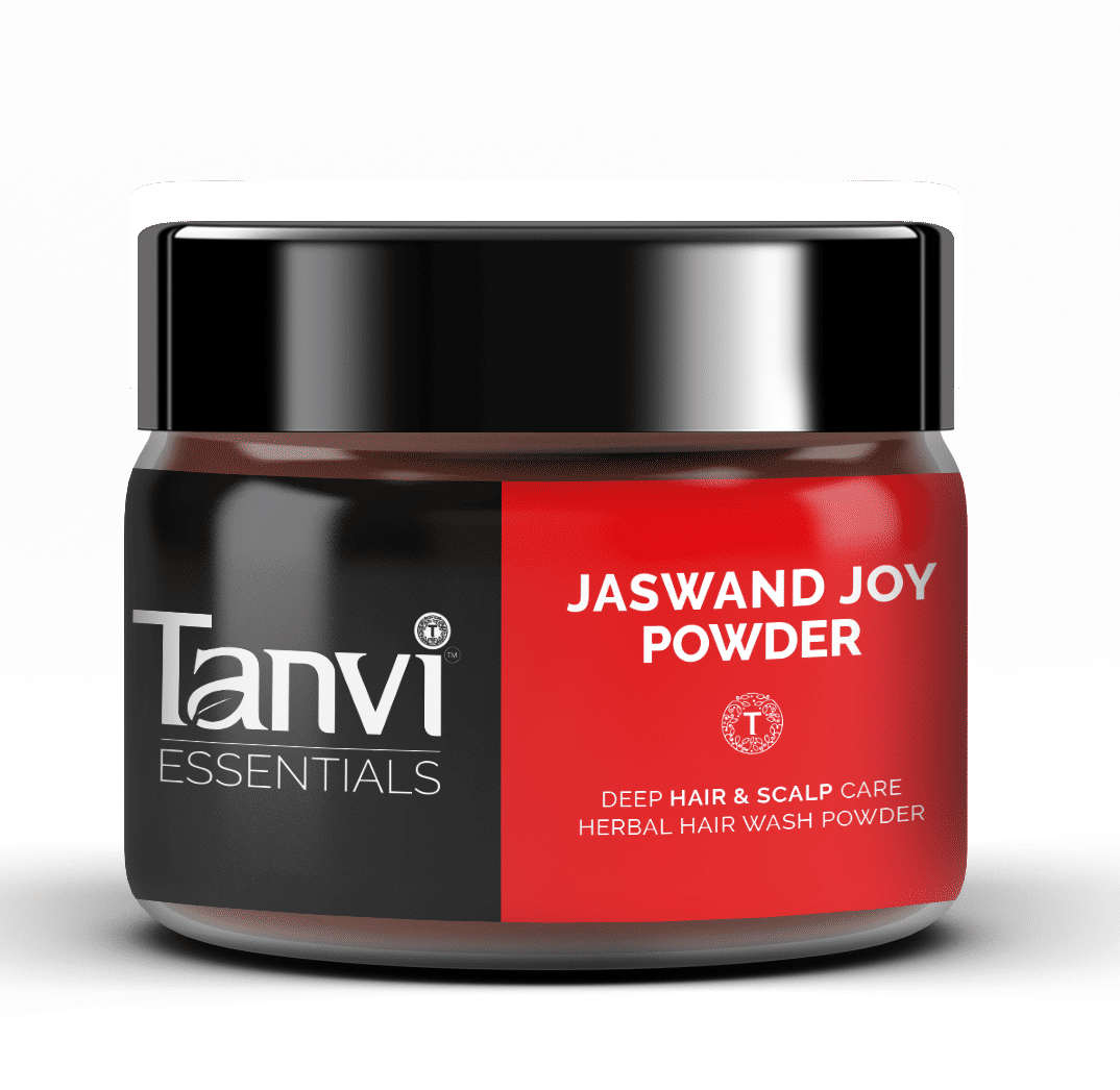 Jaswand Joy Powder: Herbal Hair Pack for Hairfall- 80gm - Tanvi Herbals