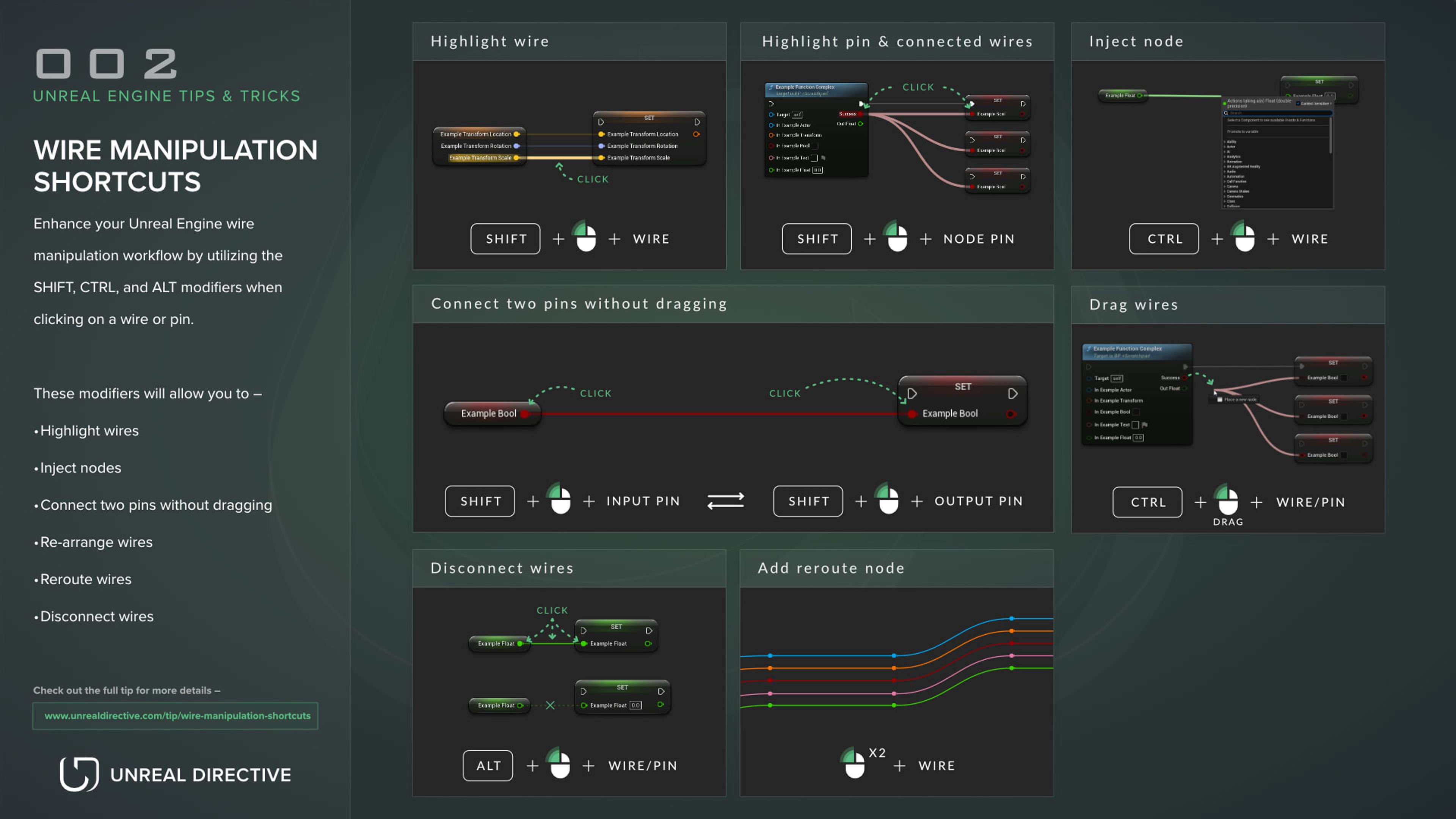 UE Tip: Wire Manipulation Shortcuts