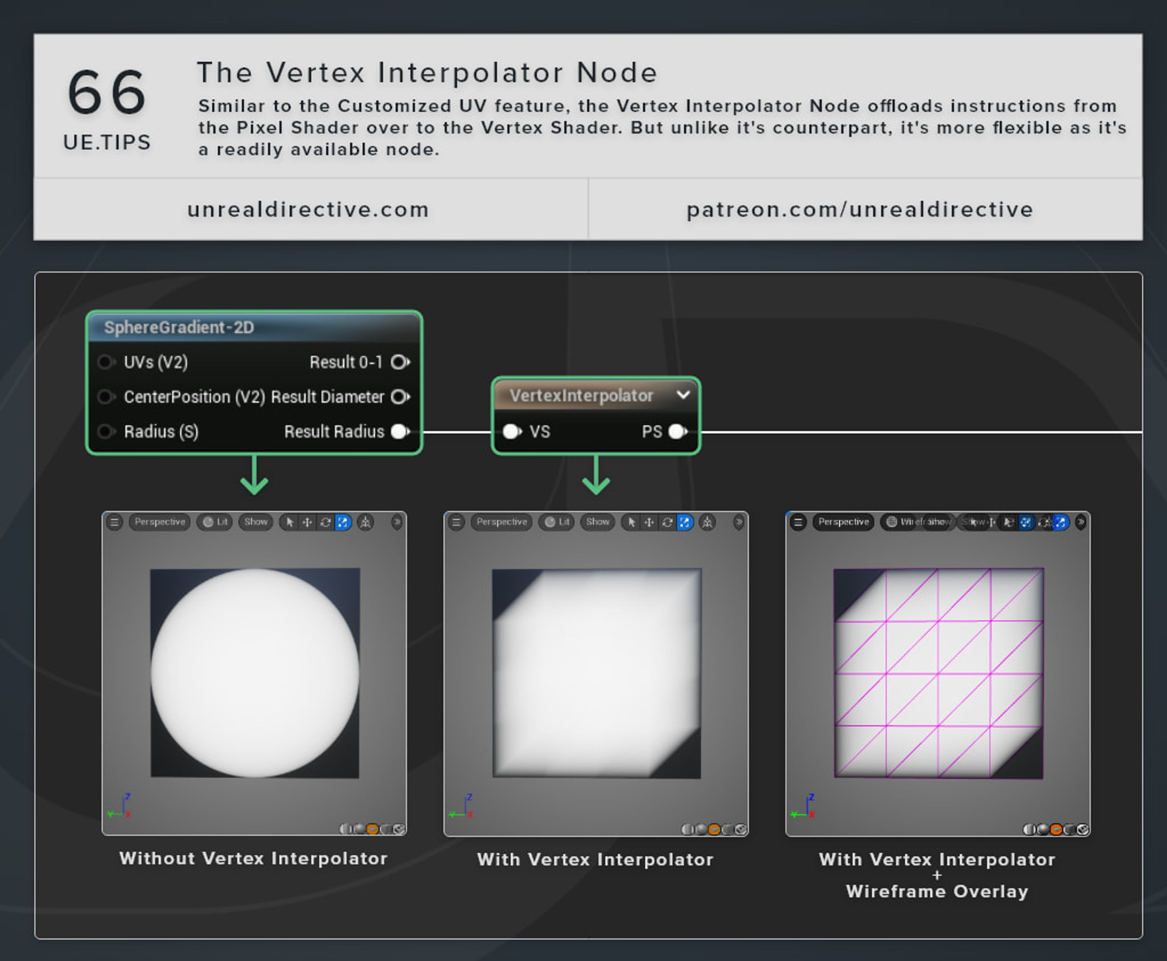 UE Tip: The Vertex Interpolator Node