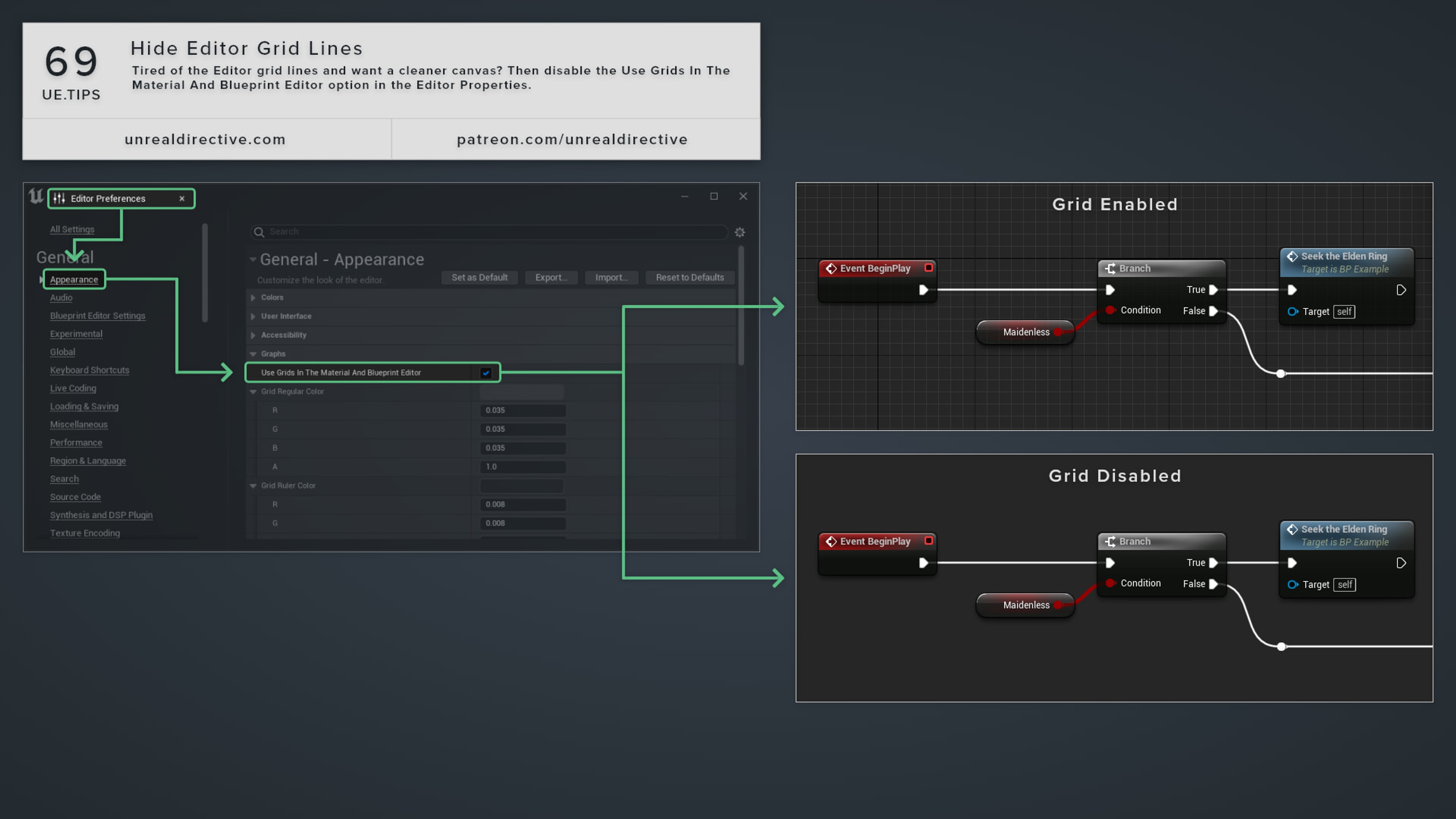 UE Tip: Hide Editor Grid Lines