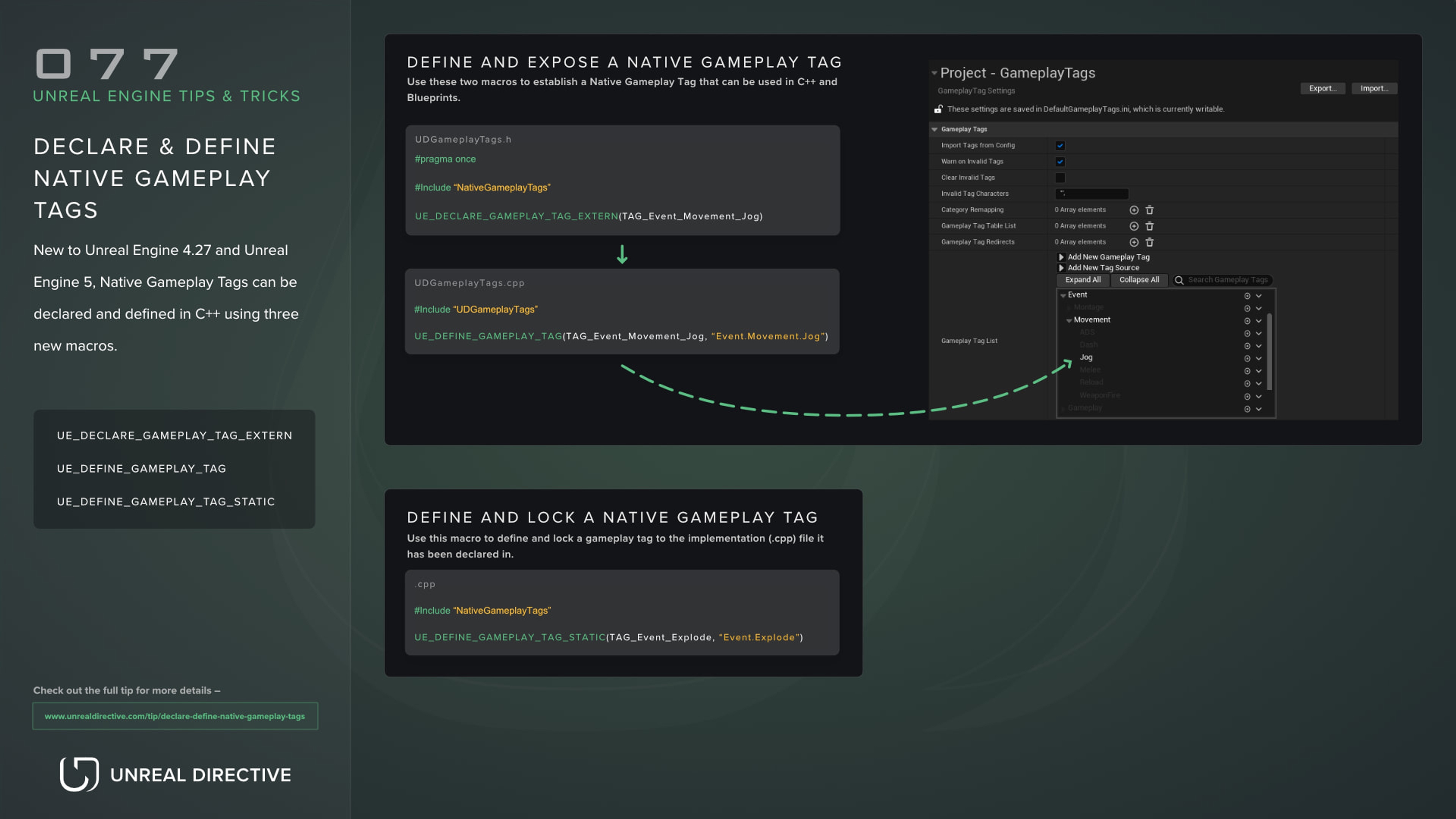 UE Tip: Declare & Define Native Gameplay Tags